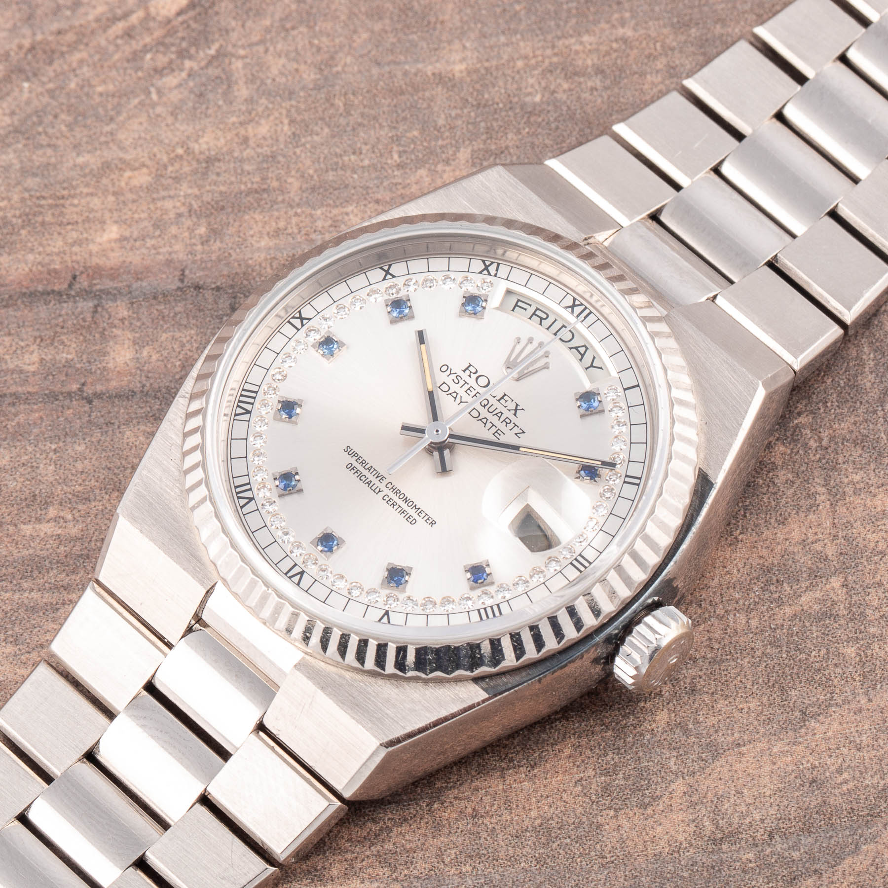 Caso Watches | OYSTERQUARTZ DAYDATE 19019 SAPPHIRE DIAL - Caso Watches